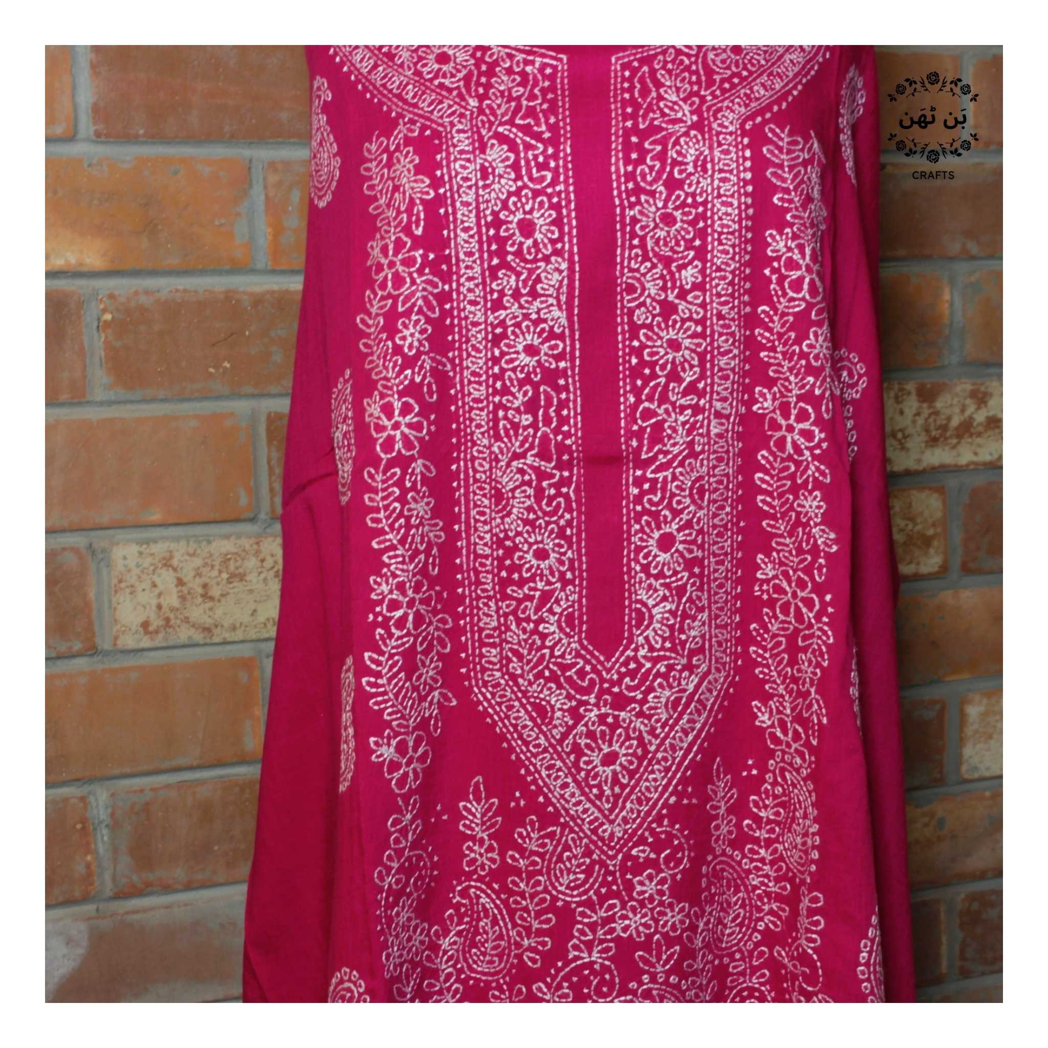 Hot Pink - Lawn - Kurta – Ban Than Crafts